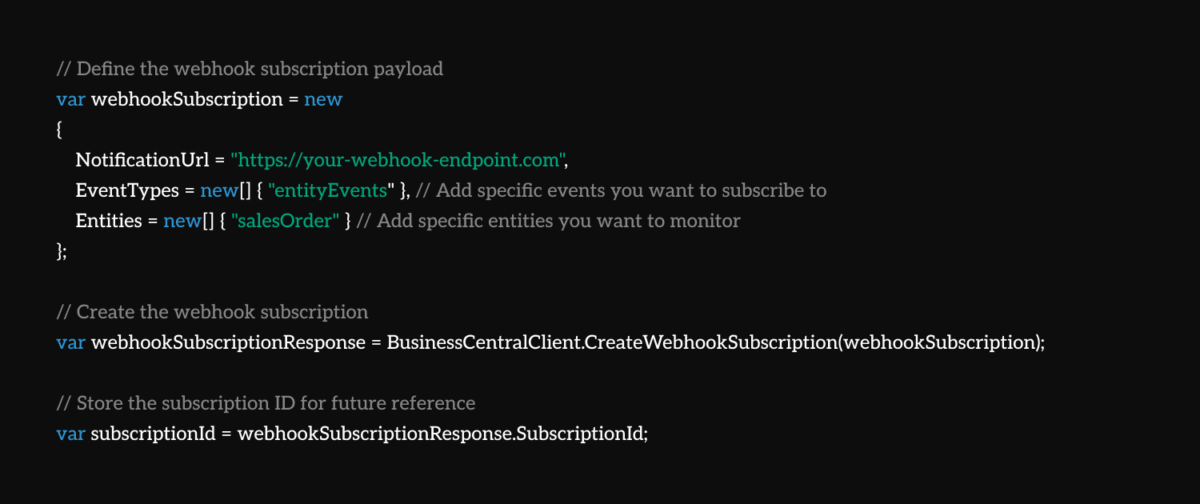 MS Business Central API Integration with Webhooks: Use cases with code | Satva Solutions